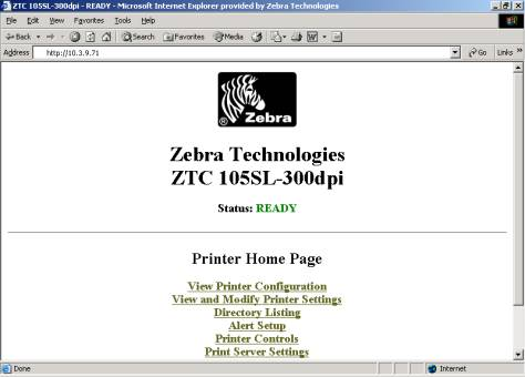 斑马打印机的ZebraNet Print Server连接超时设置