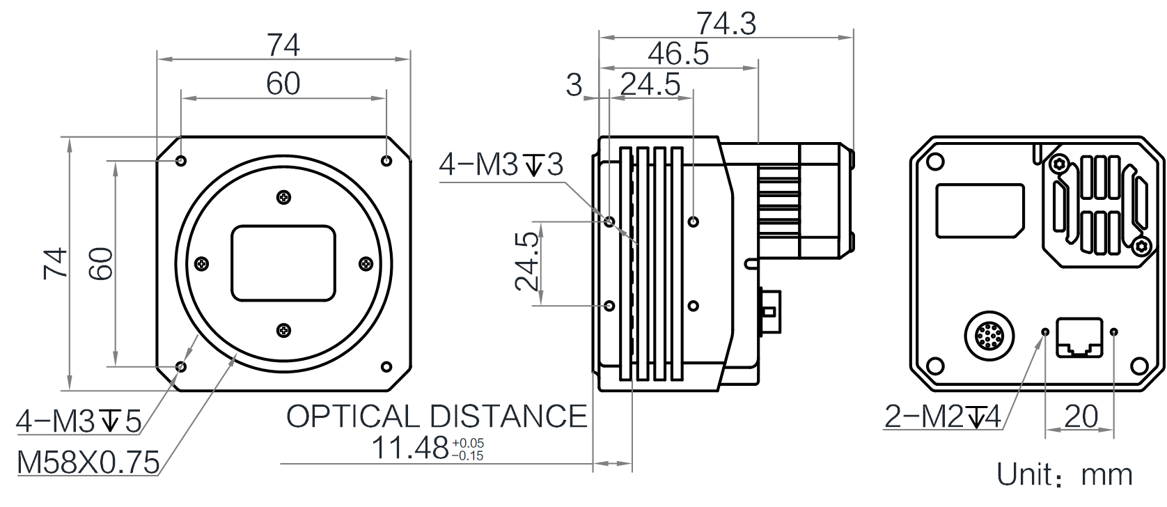 海康工业相机3100万像素带风扇网口彩色面阵相机MV-CH310-10GC-M58S-NF